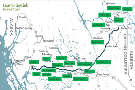 Coastal Gaslink Pipeline Project agreements made with Indigenous bands ...